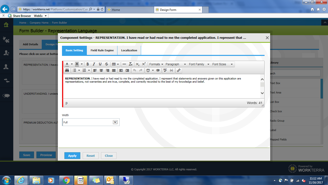 [NF-5863] UiRefresh - Custom Form Save not working on IE Browser - Workterra Jira